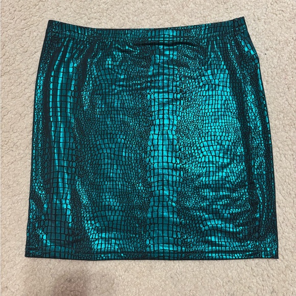 SHEIN | Skirts | Shein Blue Sequin Mermaid Mini Pencil Skirt | Poshmark